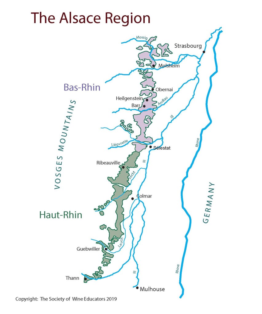 2019 Wine Map of: France – Alsace - Society of Wine Educators