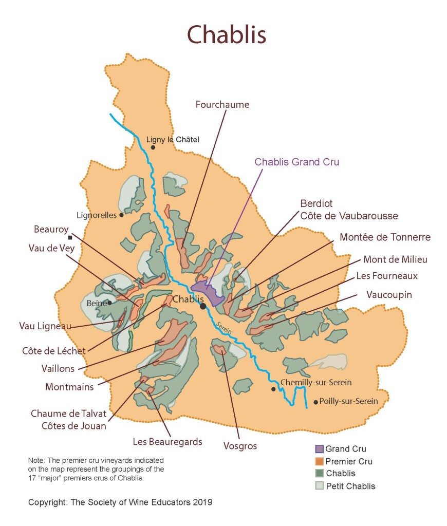 2021 Wine Map of: France – Chablis - Society of Wine Educators