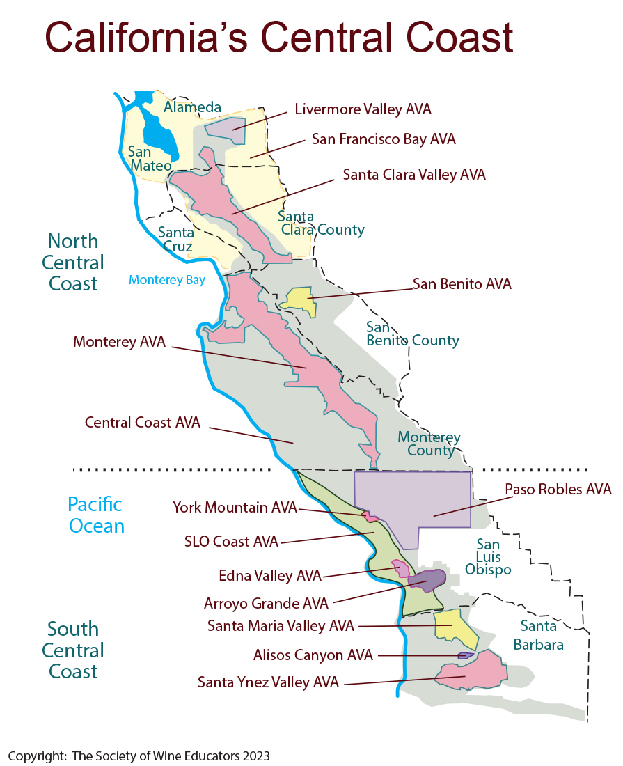 Mapa De La Costa Central De California